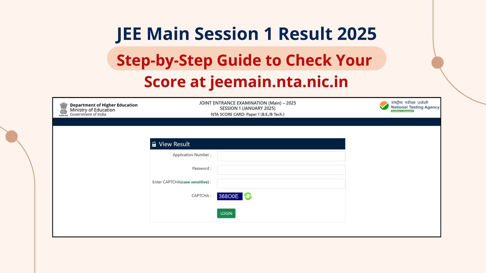 JEE Main 2025 Result | Step-by-Step Guide to Check